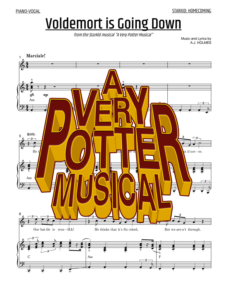 A Very Potter Musical - Sheet Music - Voldemort is Going Down – StarKid ...